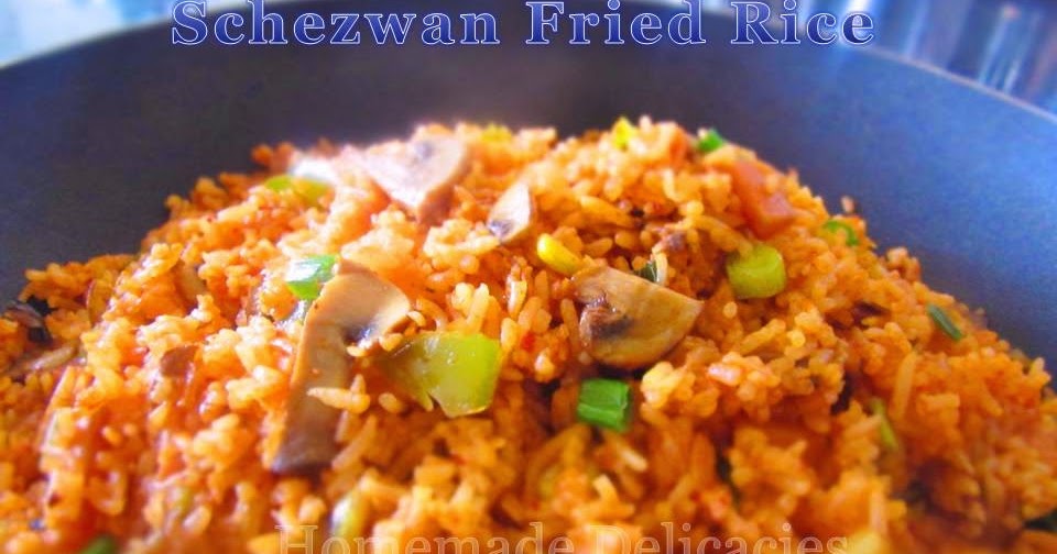 Homemade Delicacies: Mushroom Schezwan Fried Rice