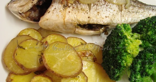 O Cantinho da Marta: Dourada Assada com Batatas Aromáticas - Borner