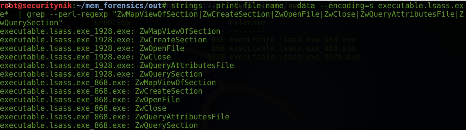 Learning by practicing: Beginning Memory Forensics - Rekall - Stuxnet