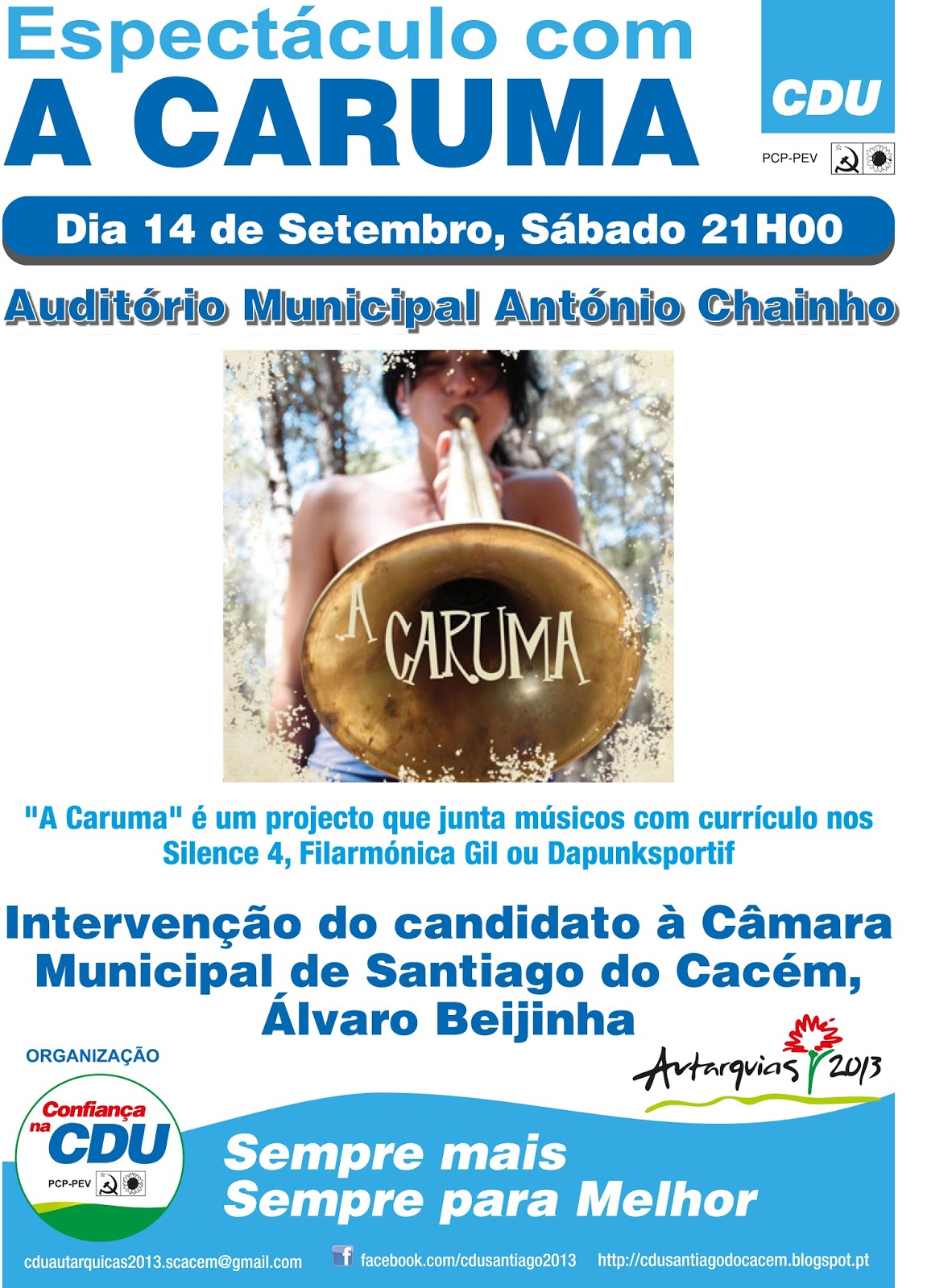 CDU - Eleições autárquicas 2013 - Concelho de Santiago do Cacém ...