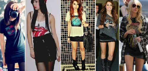 Beauty Rock: Como Usar: Camisetas de Banda