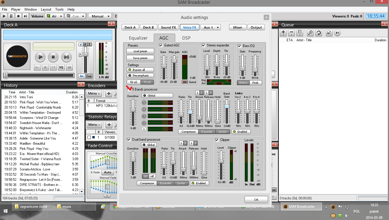 Konfiguracja SAM Broadcaster