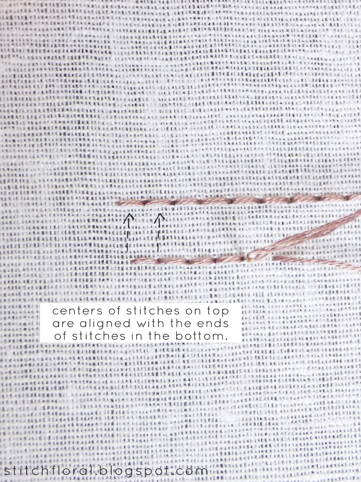 How to work interlaced back stitch - Stitch Floral