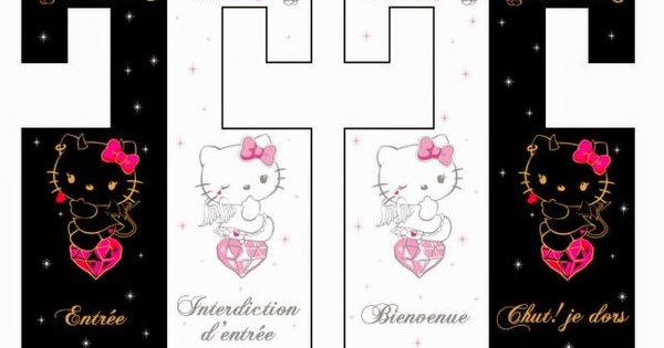 Hello Kitty Party Free Printable Door Hangers. - Oh My Fiesta! in english