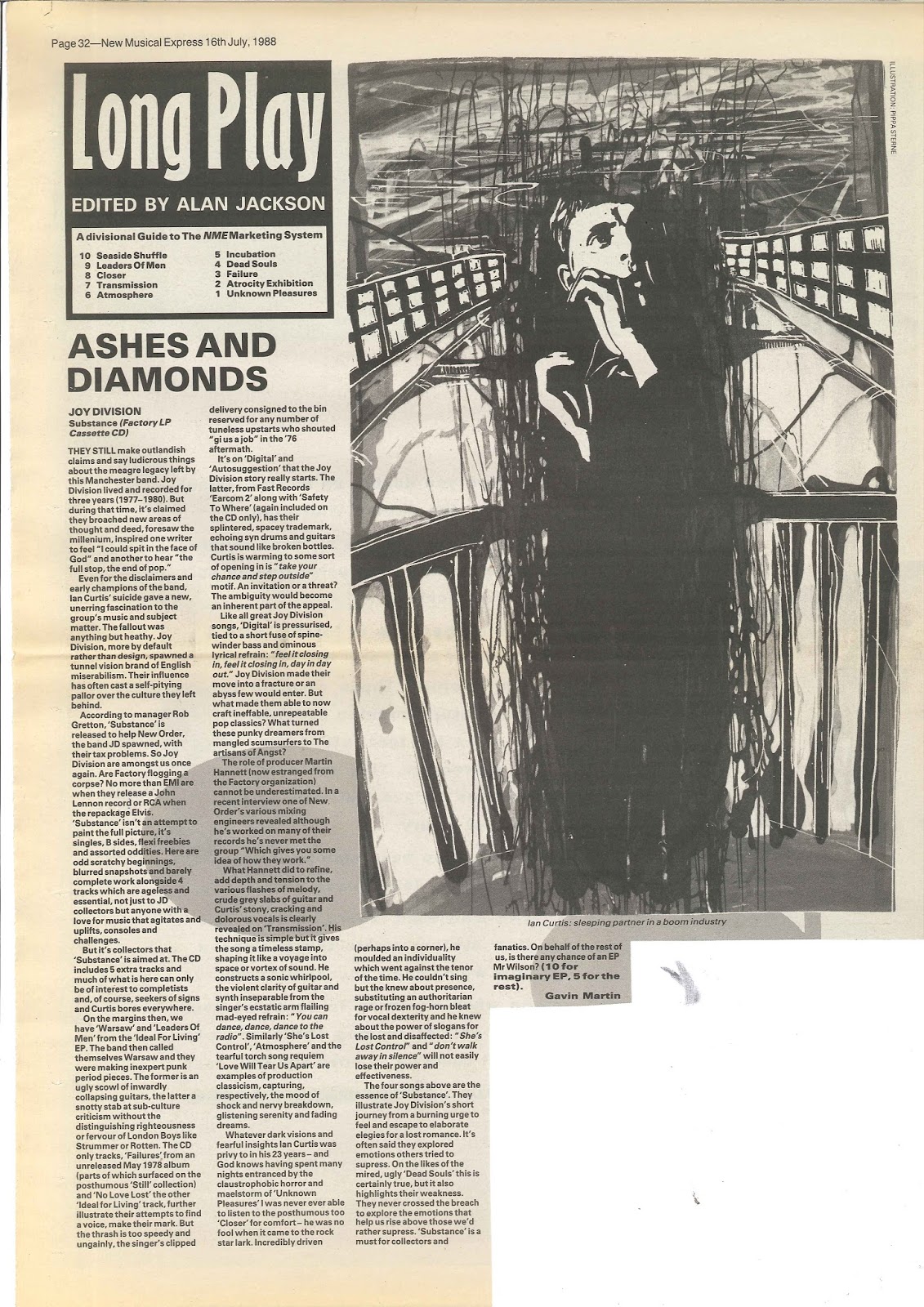 Joy Division - NME "Substance" Review 16 July 1988