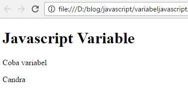 Variabel Dalam Javascript