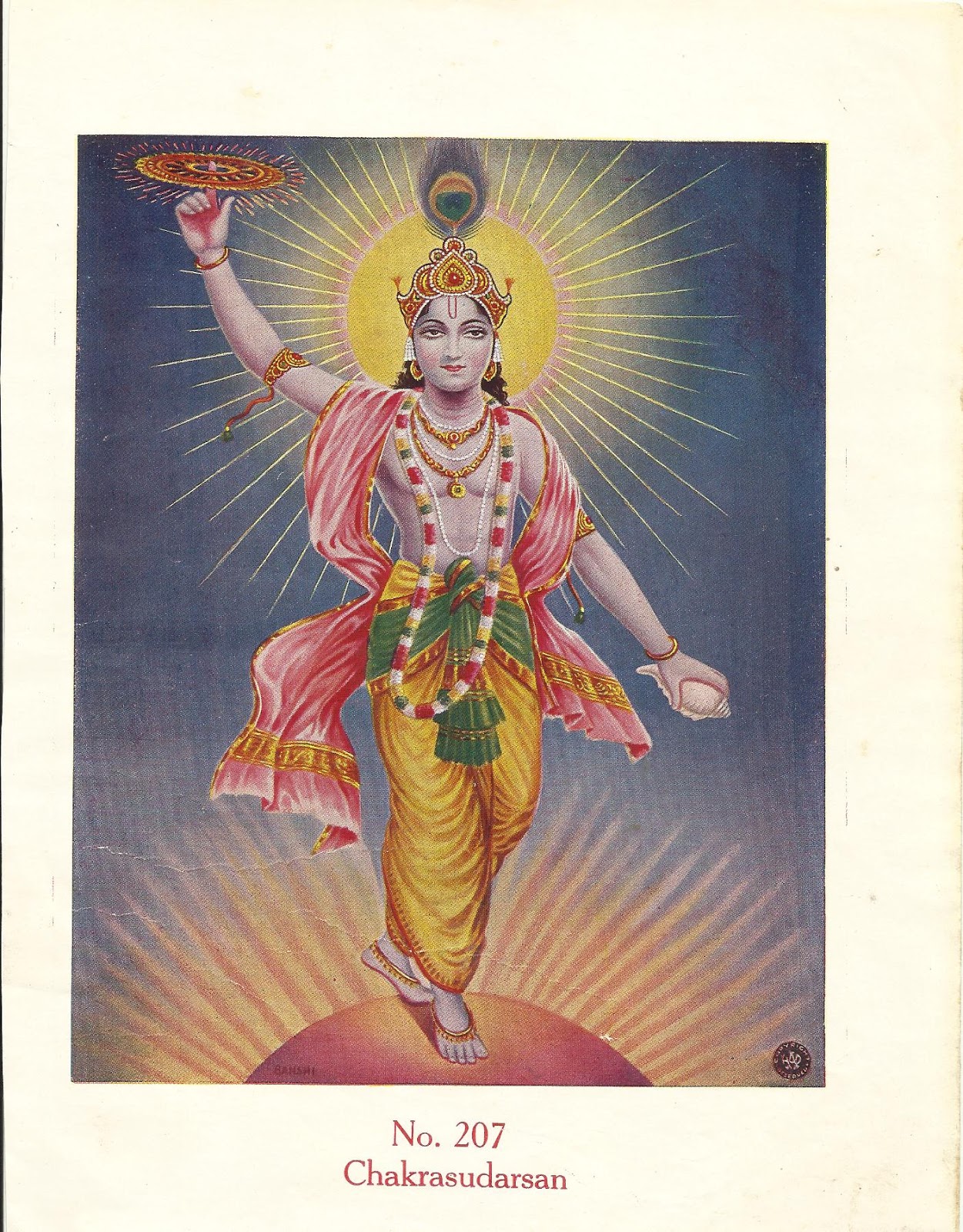 Heritage of India: Chakrasudarsan(Lord Sri Krishna with Sudarsan Chakra ...