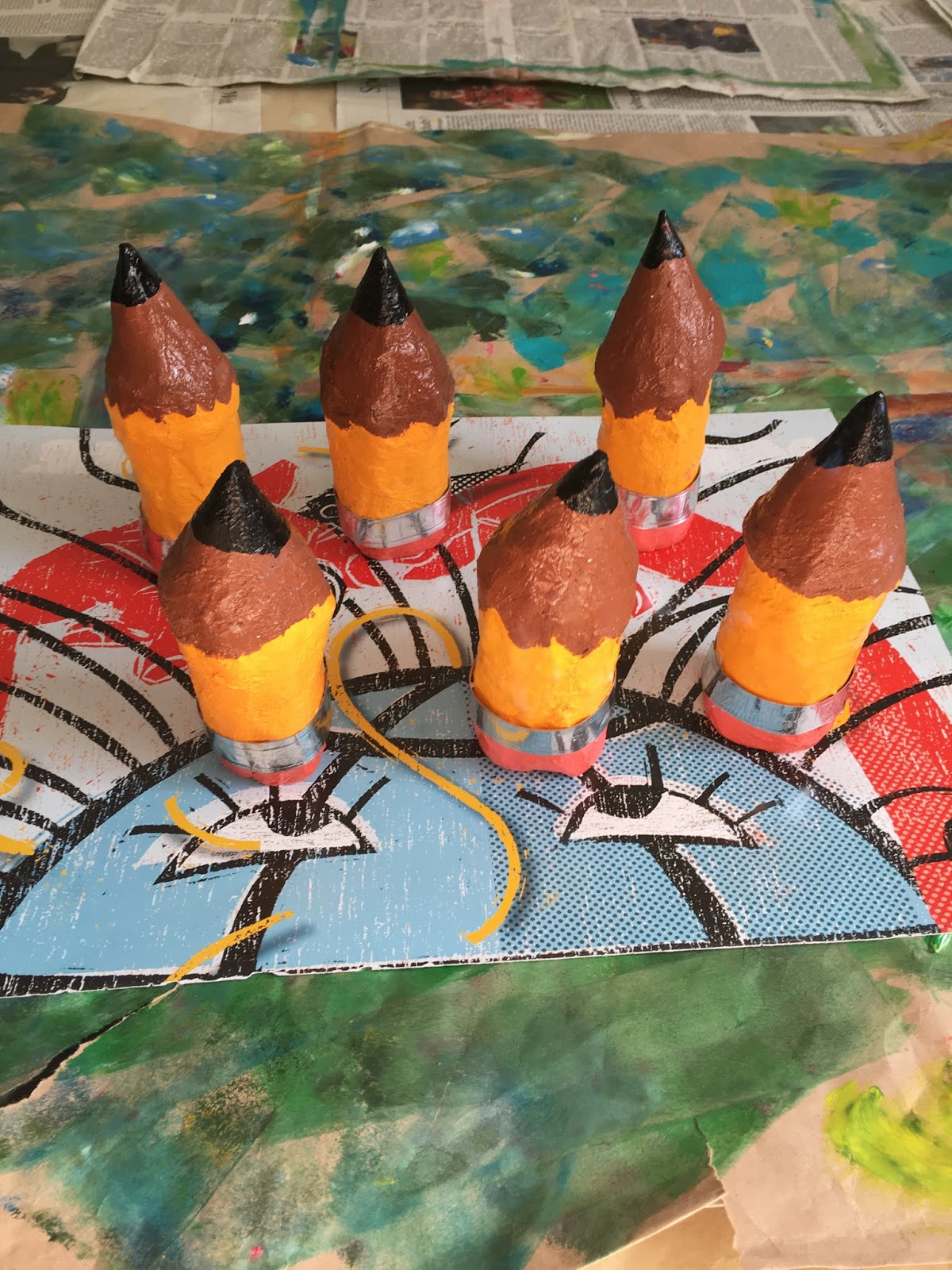 Art Room Britt: Shorty Pencil Sculptures