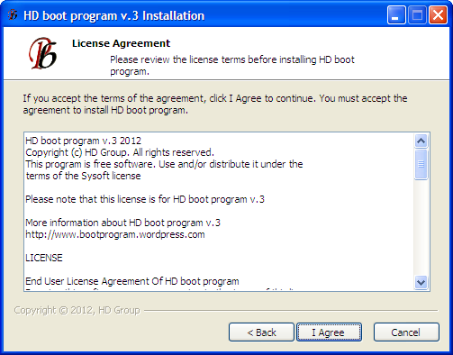 free software: HD Boot Program v.3
