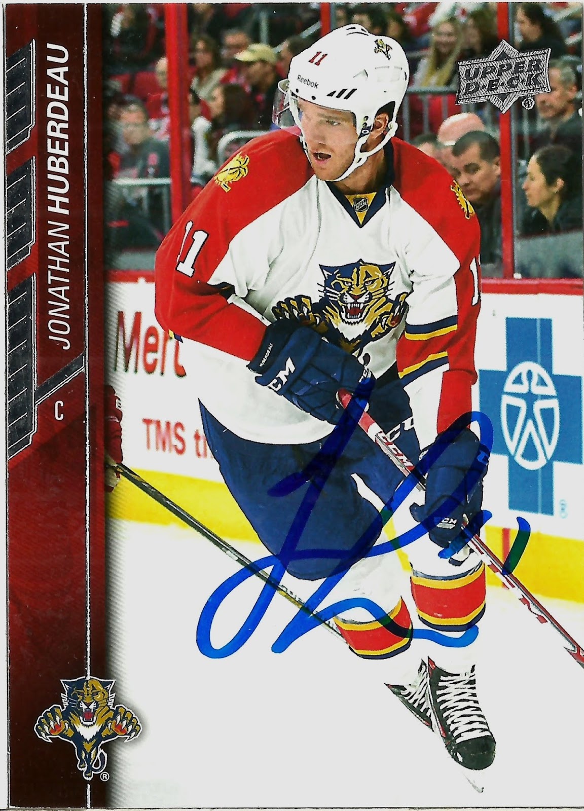 Hell's Valuable Collectibles: Jonathan Huberdeau: Two Autographed Cards