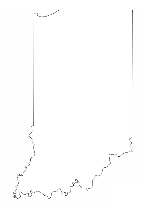 Blog de Biologia: Indiana Outline Map