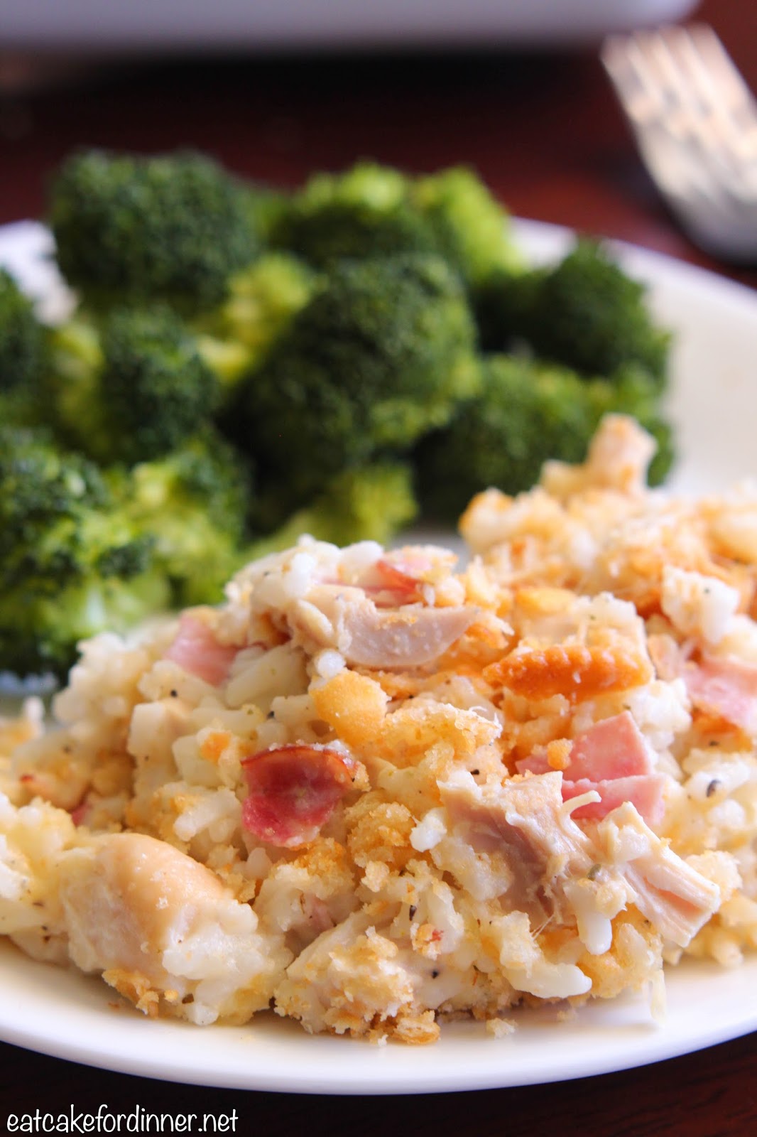 Eat Cake For Dinner: Chicken Cordon Bleu Rice Casserole {No Canned Soup}