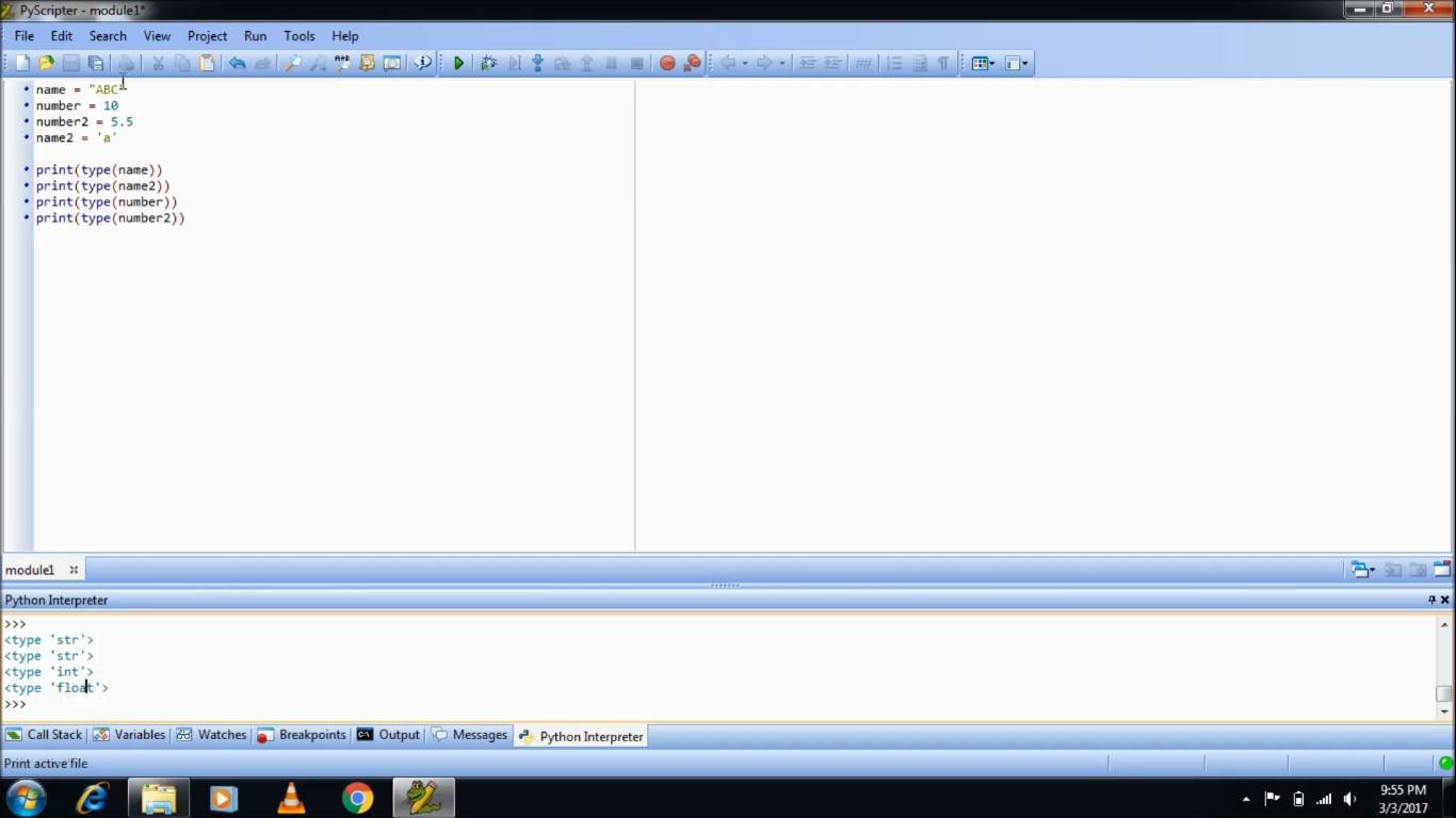 Variables and datatype in Python Variables and datatype in Python