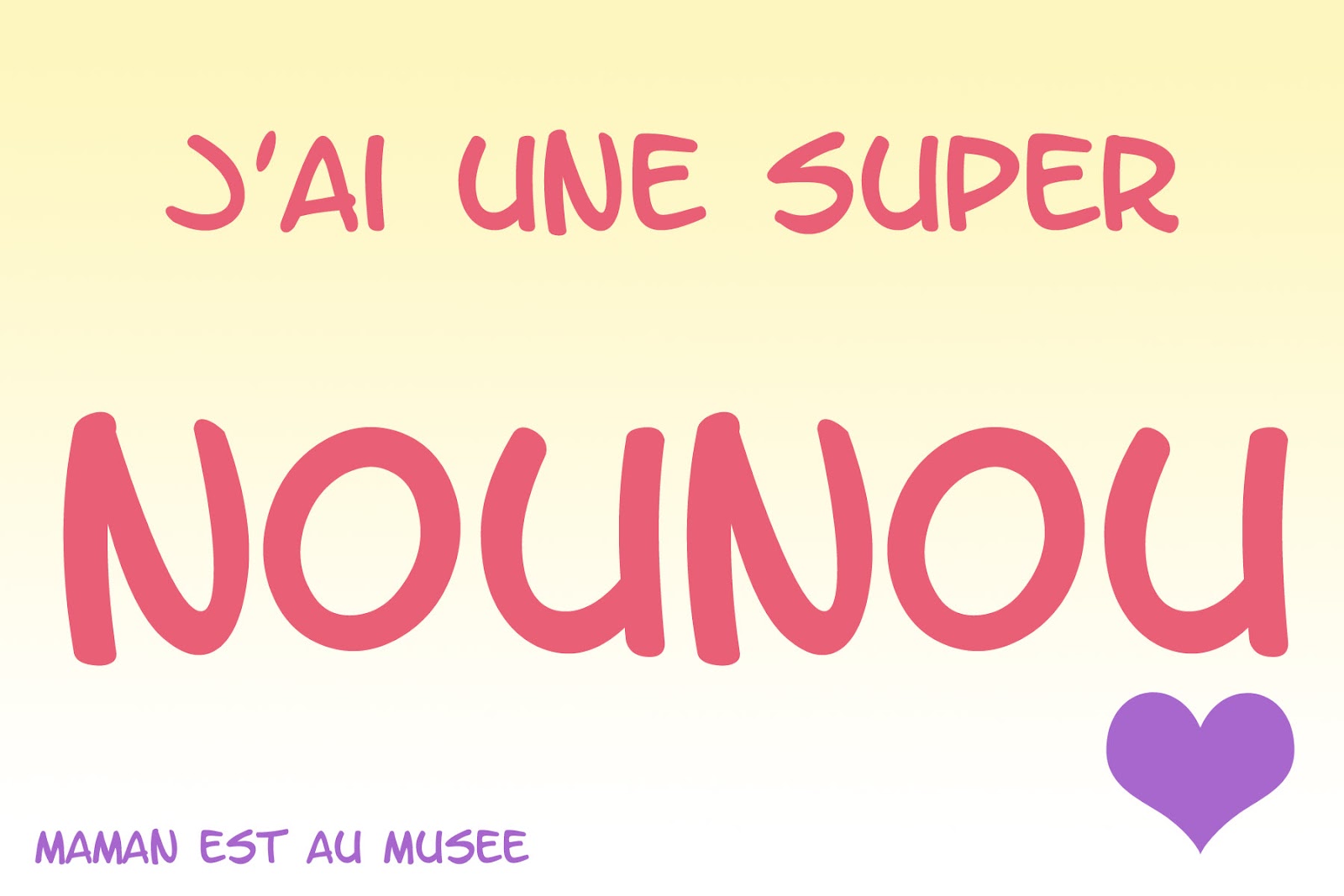 nounou Pascale: la première fois qu'ils disent "nounou"