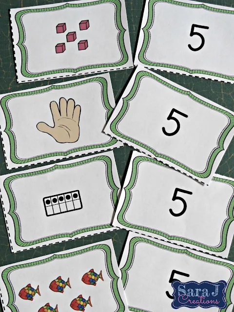 Winner Wednesday: Number Match Cards | Sara J Creations