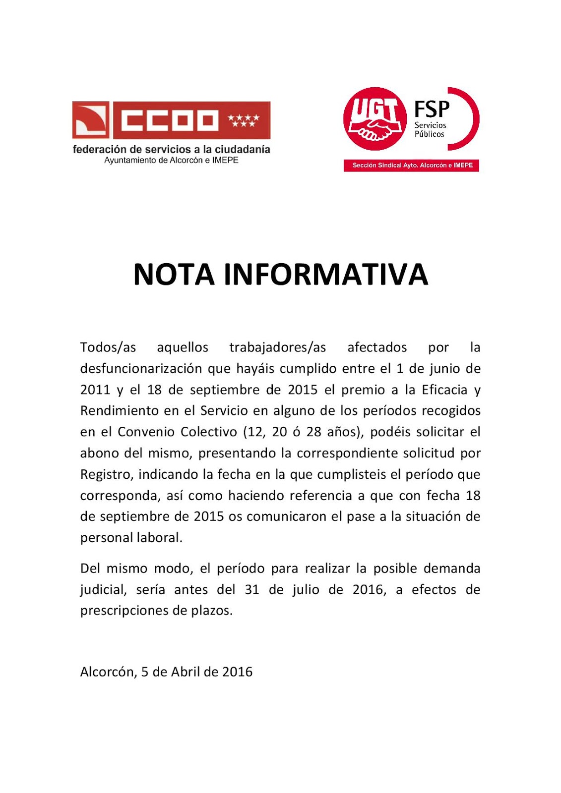 Nota Informativa