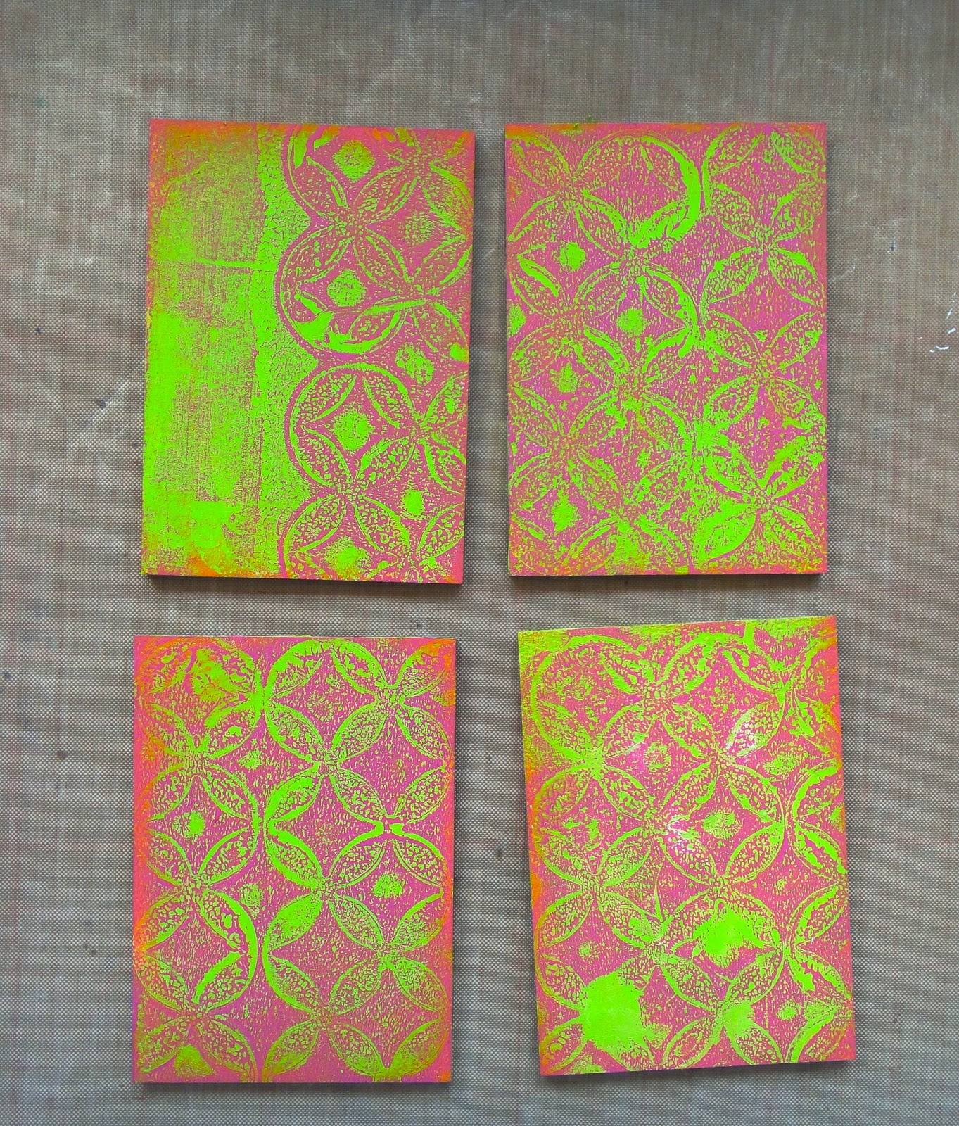 Unique Laser Designs: Gelli Printed Artist Trading Cards