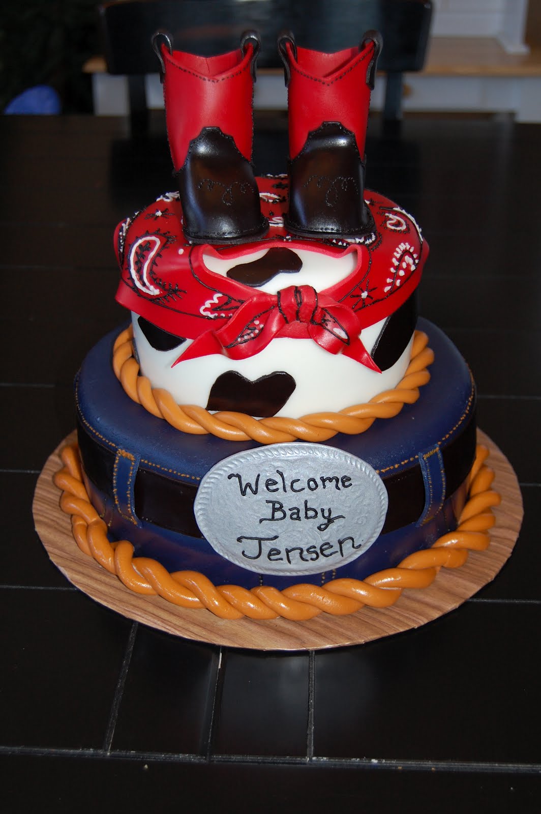 Edible Elegance: Cowboy baby shower cake