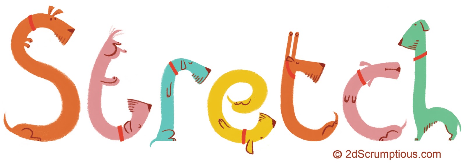 2d Scrumptious: Streeeeeeeeetch logo...