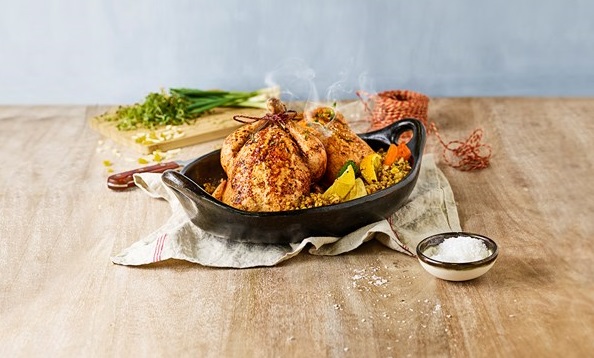 FREEKEH STUFFED ROASTED CHICKEN RECIPE | LEBANESE RECIPES