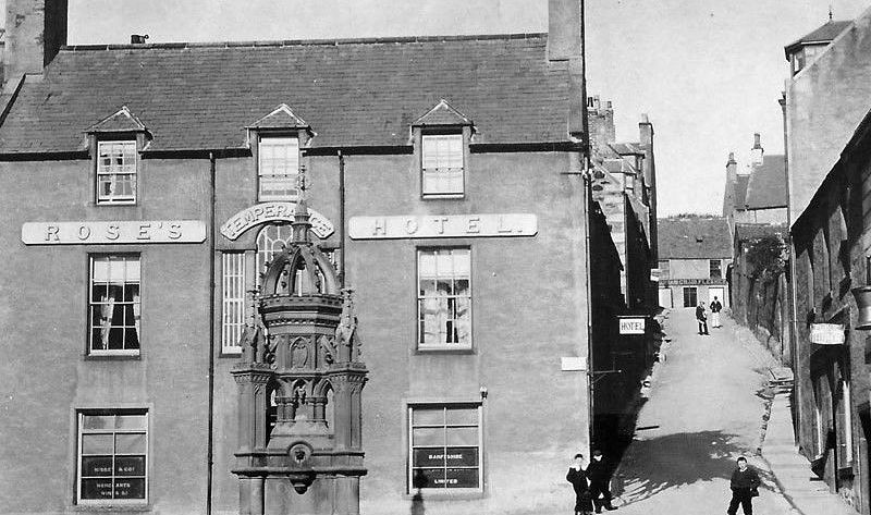 Tour Scotland: Old Photograph Rose's Temperance Hotel Banff Scotland