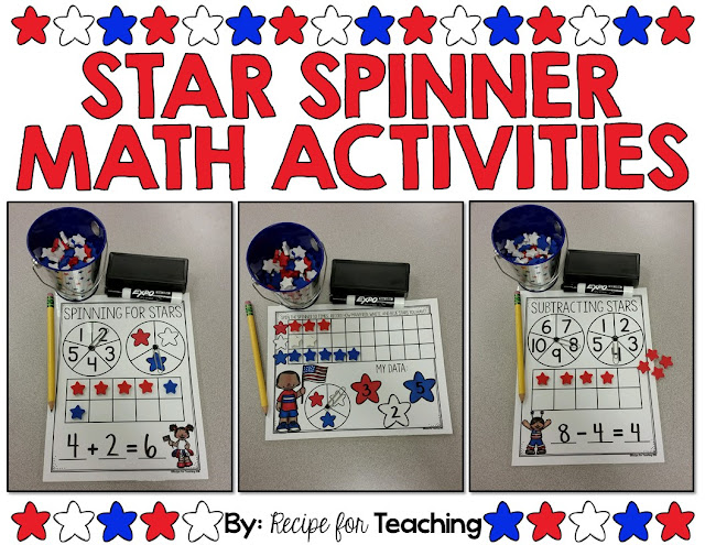 Stars and Spinners Math - Recipe for Teaching