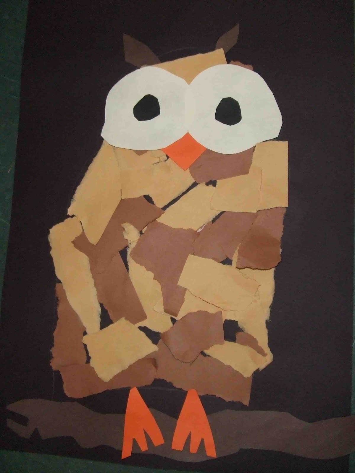 PoppyCat News: Art Lesson - K-1 - Collage Owls