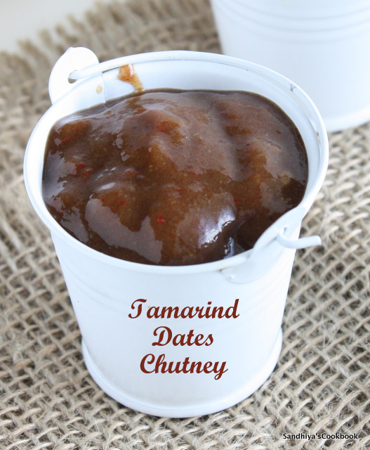 Sandhiya's Cookbook: Tamarind Dates Chutney | Sweet Chutney | Chaat Chutney