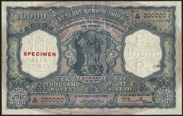 Colonial Papers: Rs. 10000 Specimen Note Auctioned for GBP 30000 ...