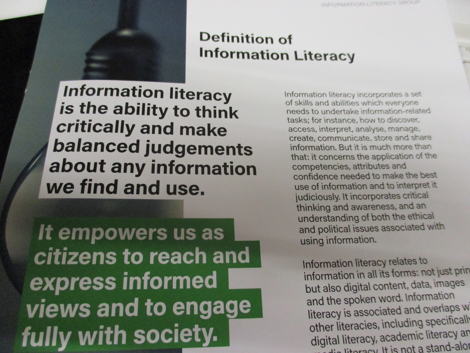 Information Literacy Weblog: Official launch of the new Information ...