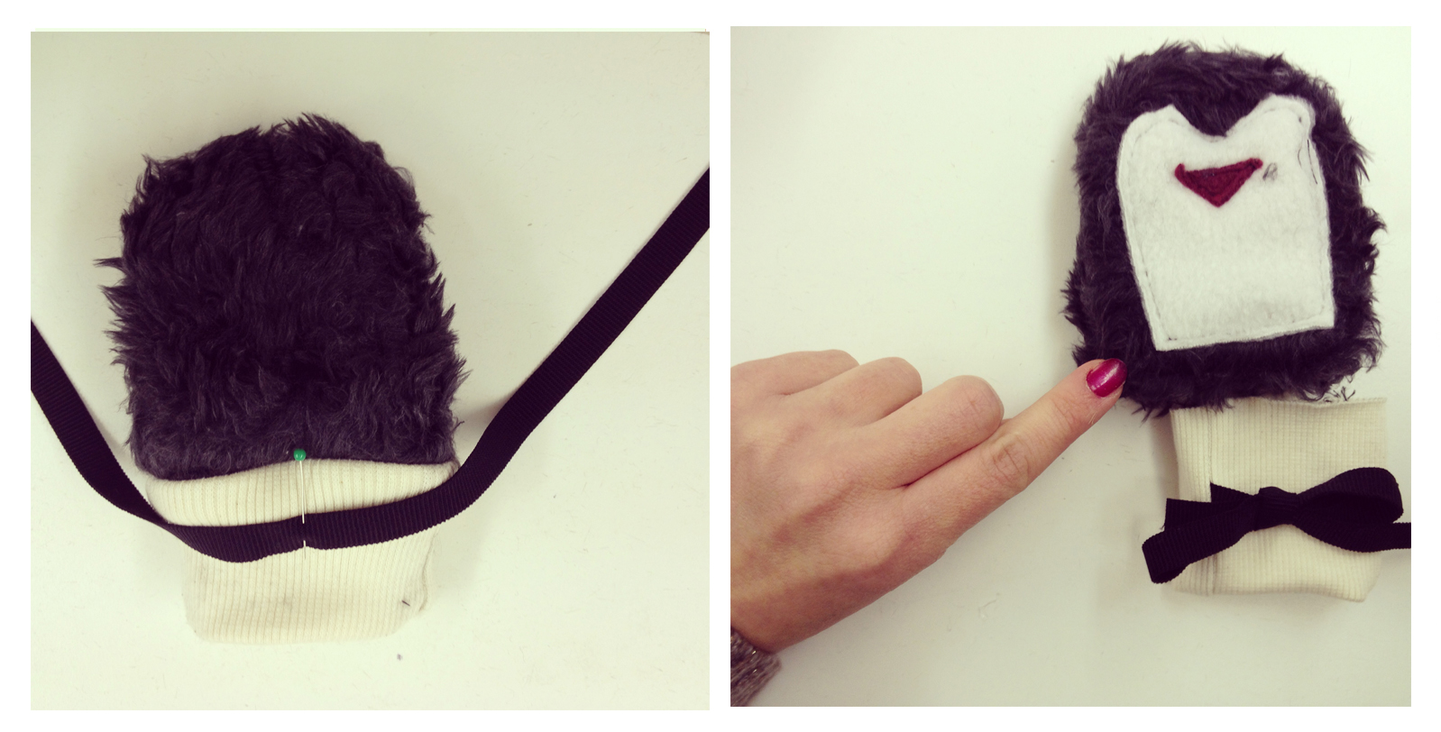 a penguin lover (penguin mittens DIY). | iloveyoumydear