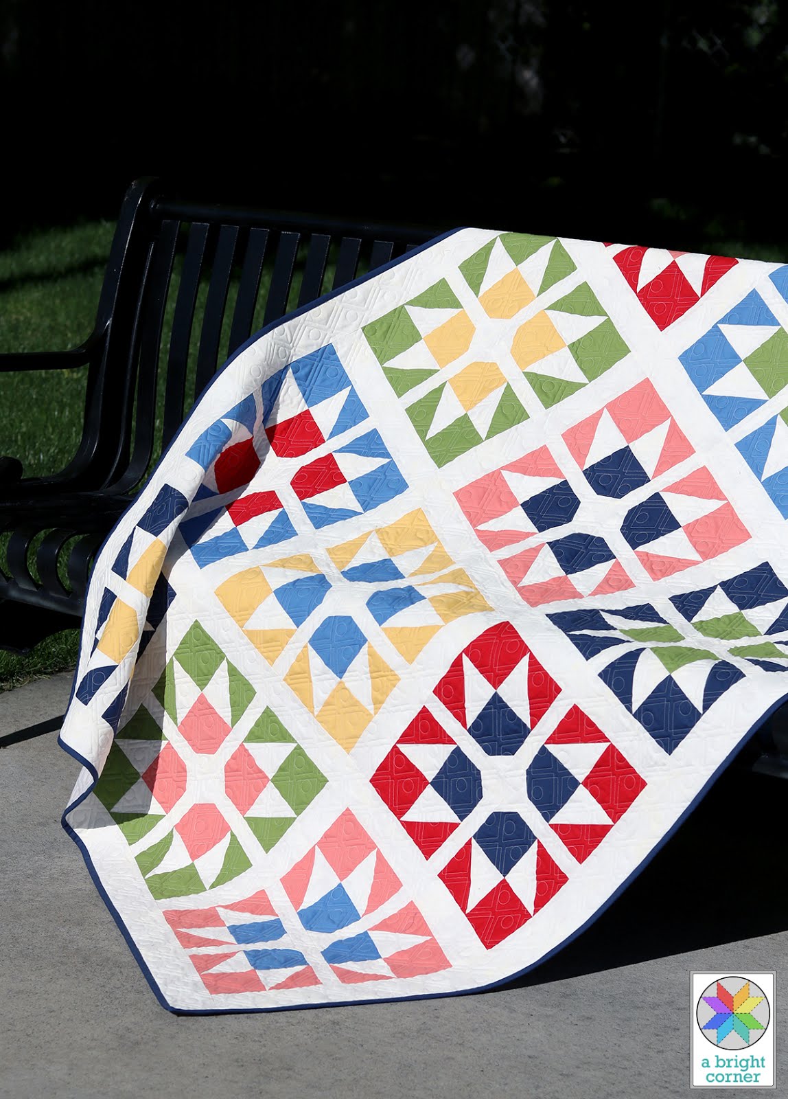 A Bright Corner: Split Stars Quilt Pattern