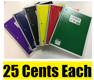 70 Sheet Wide Ruled Wirebound Notebooks 25 Cents + Free Pickup at ...