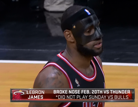 NWK to MIA: LeBron James' Carbon Fiber Mask