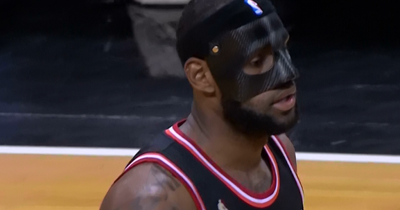 NWK to MIA: LeBron James' Carbon Fiber Mask