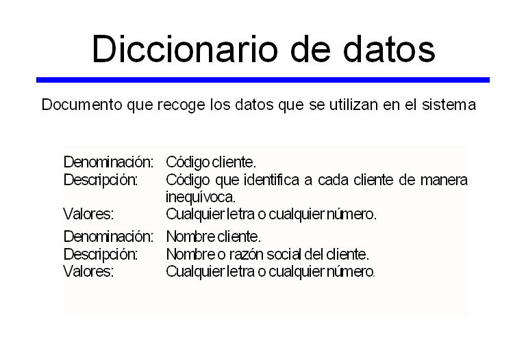MODELOS Y SISTEMAS de 7º: DICCIONARIO DE DATOS