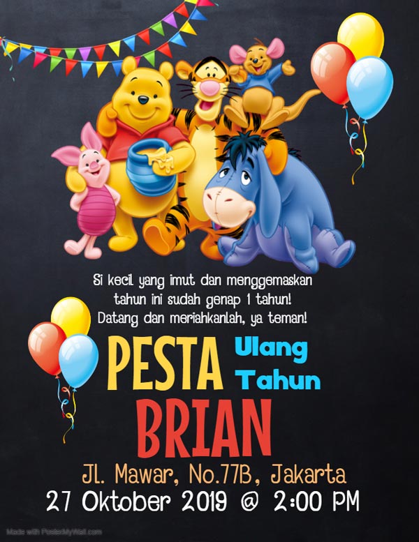 25+ Contoh Undangan Ulang Tahun Anak Menarik dan Lucu - ContohText