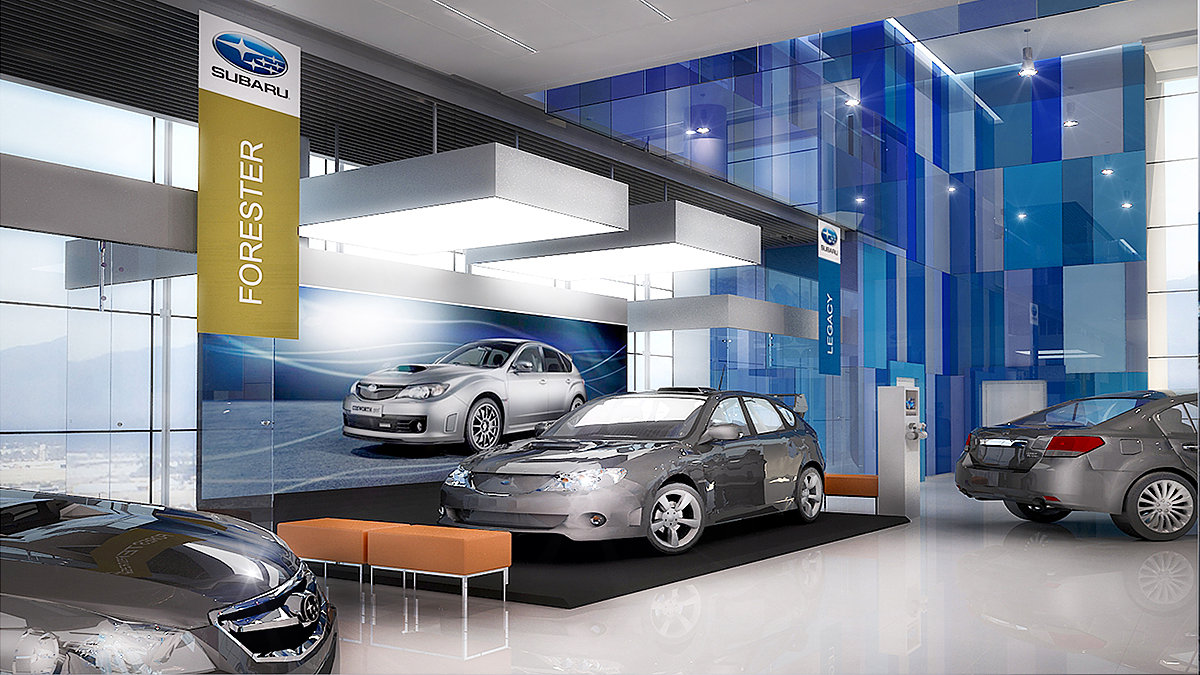 Automotive Office Lobby Design