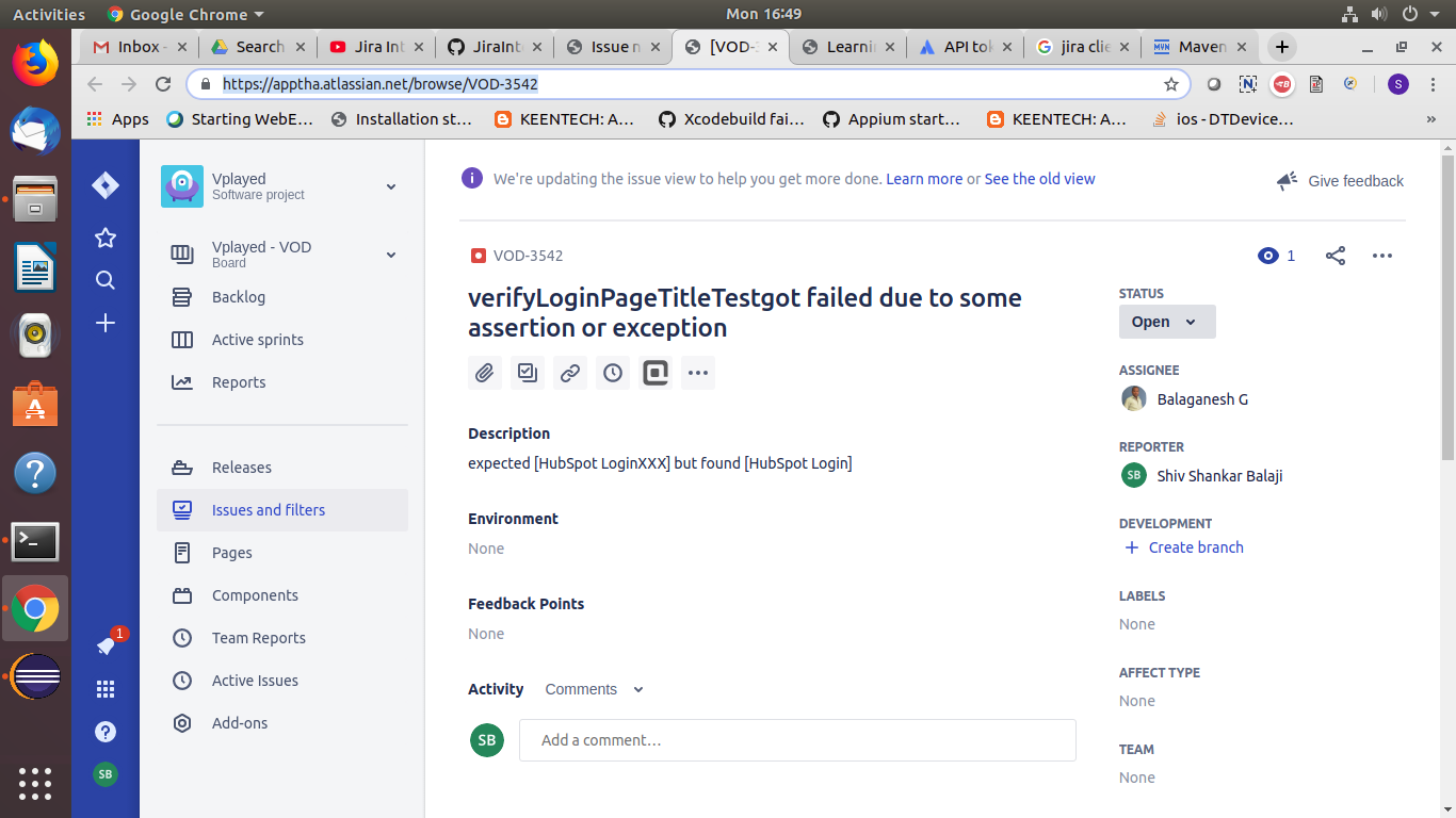 TechSoulJour Jira Integration With Selenium Raise A Bug For Failure TechSoulJour Jira Integration With Selenium Raise A Bug For Failure