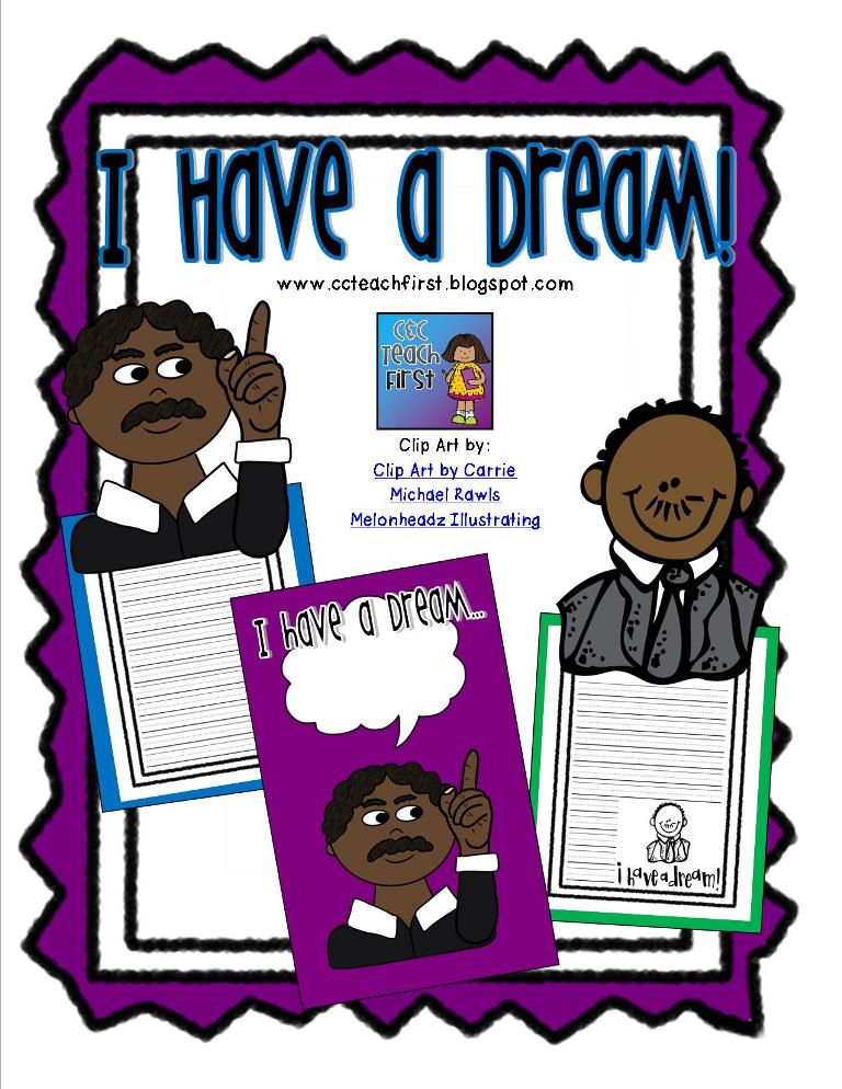 Clip Art by Carrie Teaching First: MLK Jr. "I Have a Dream" Writing ...