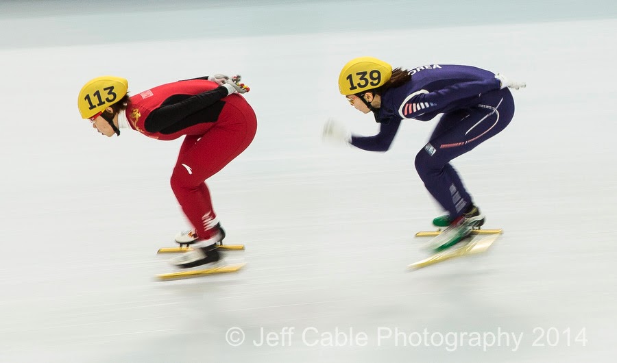 Jeff Cable's Blog: Short track speed skating - photos from a high position