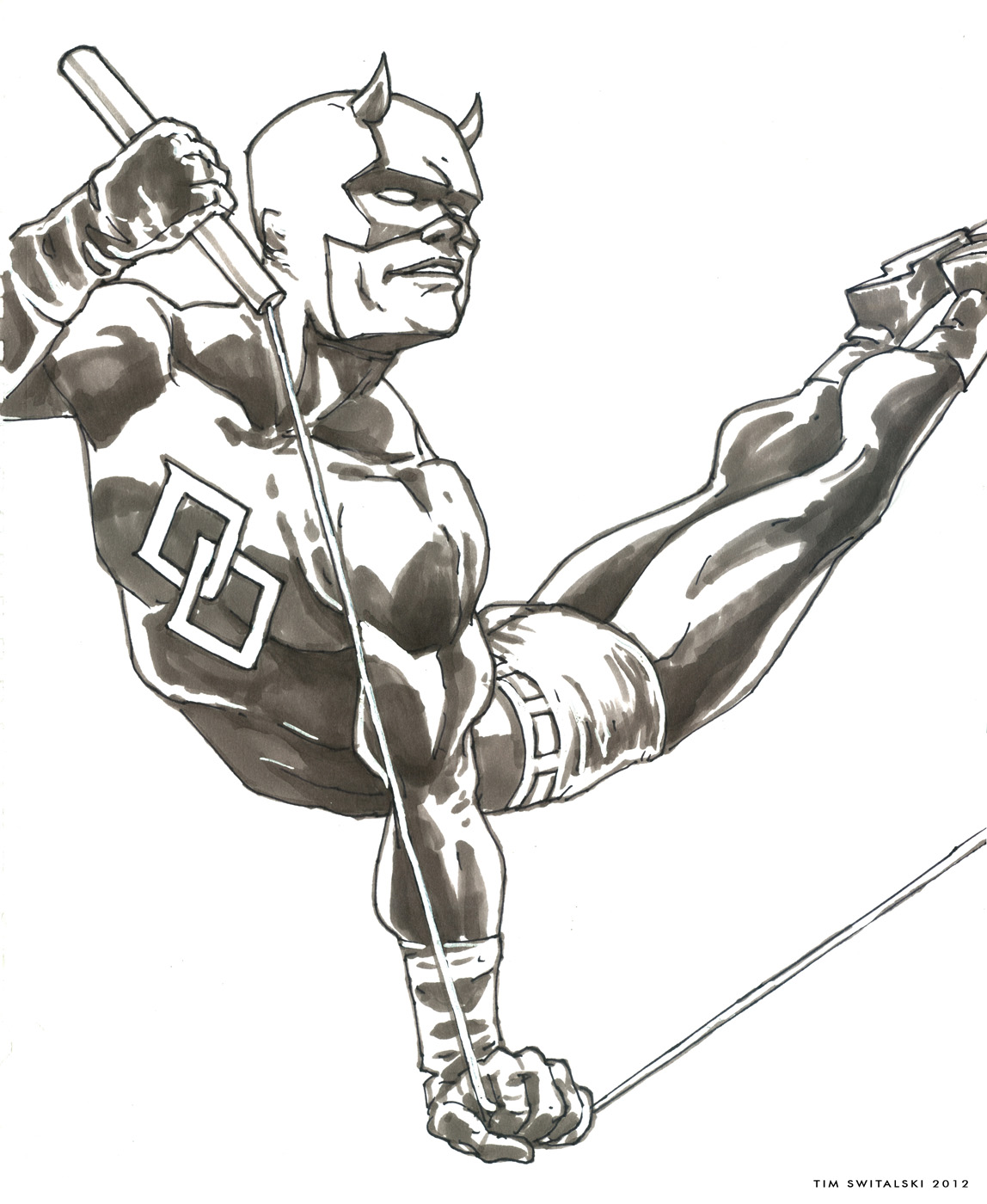 Look at my Doodle: Day 4: Daredevil