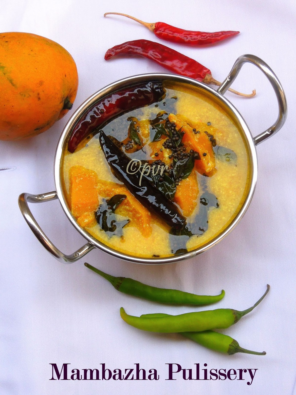 Priya's Versatile Recipes: Mambazha Pulissery/Ripen Mango in Spiced ...