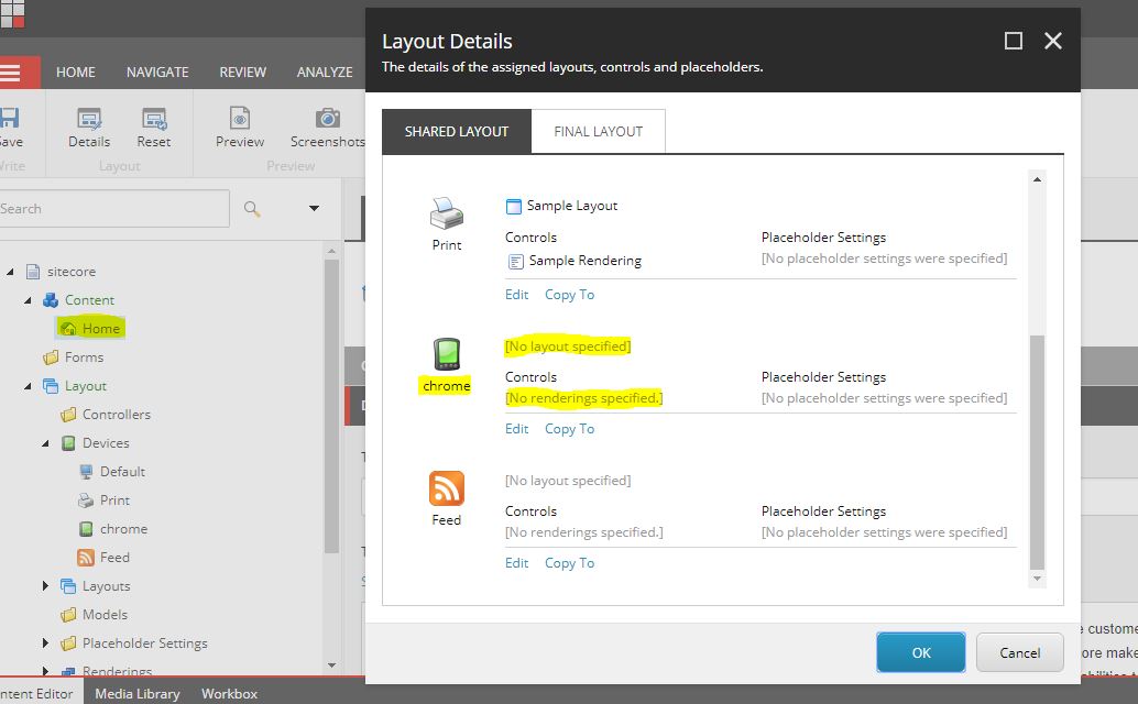 Explore Sitecore: Device Layout and Device Layout Fallback :Sitecore