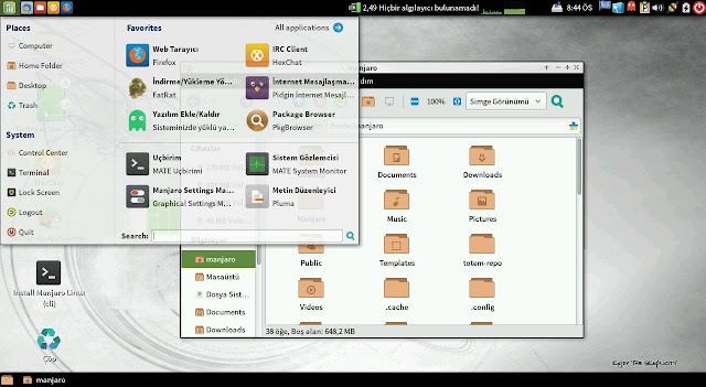 Manjaro 0.8.X Masaüstü Ortamları | Linux Dünyam