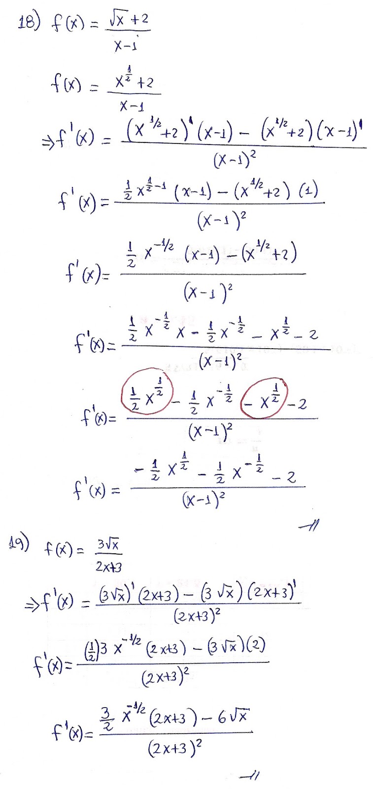 Derivadas Ejercicios Resueltos Derivadas Ejercicios Resueltos