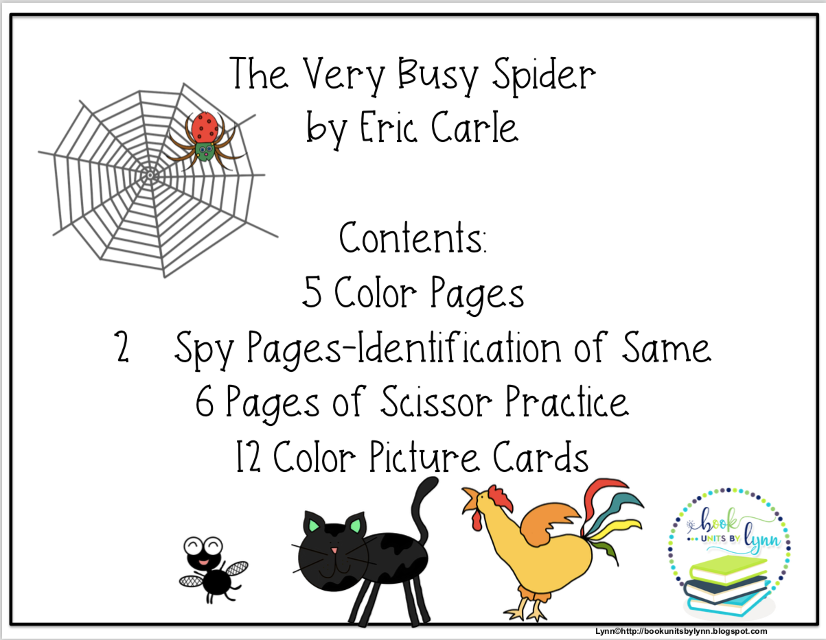 THE VERY BUSY SPIDER ~ Book Units by Lynn