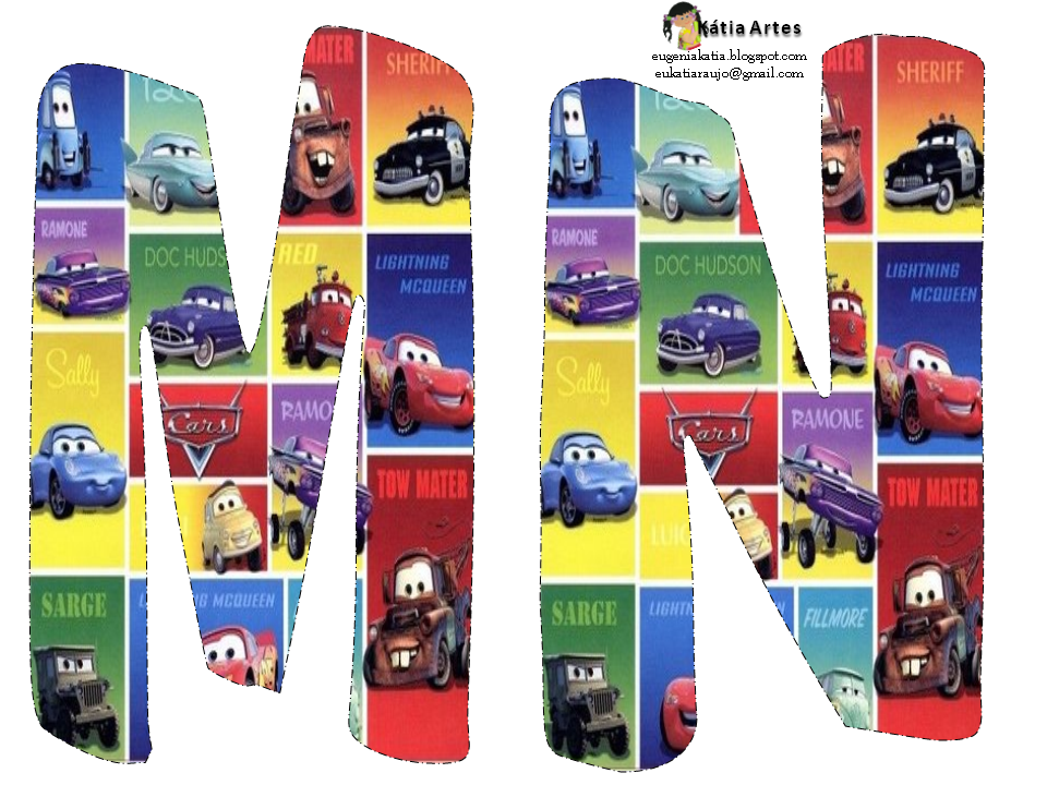 Alfabeto de Cars. - Oh my Alfabetos!