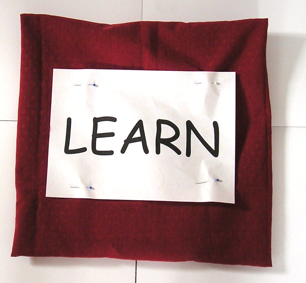 Crafts from a Ravenclaw: DIY: Stitched Writing Cushion