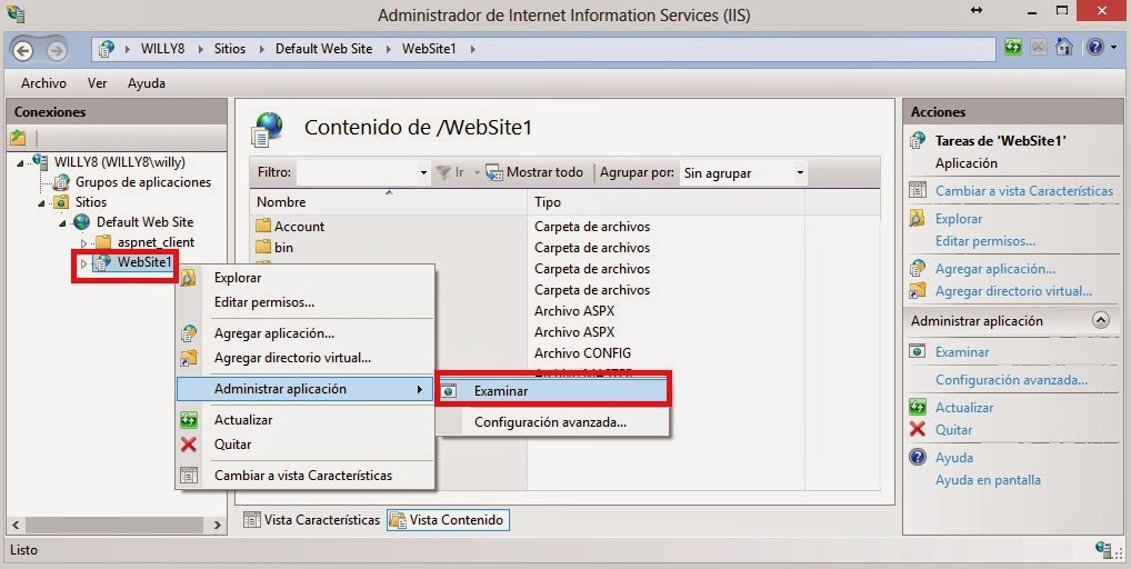 Tutorial Instalar y Configurar IIS en Windows 8